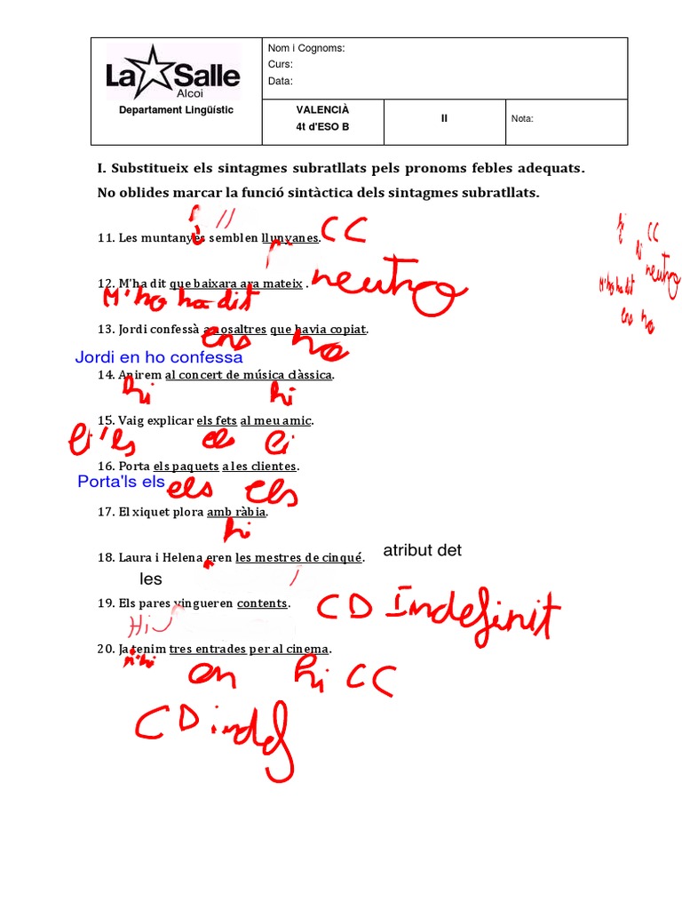 Practica Febles 4tESOB II | PDF