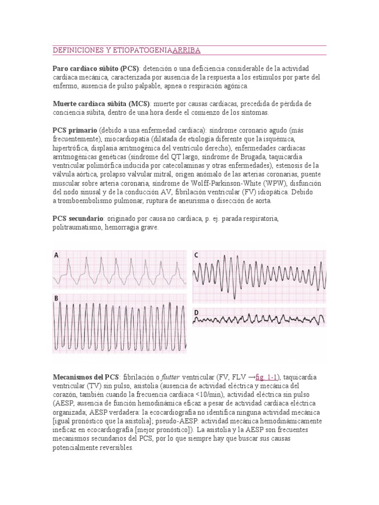 Paro Cardíaco: Definición y Manejo | PDF | Reanimación cardiopulmonar ...