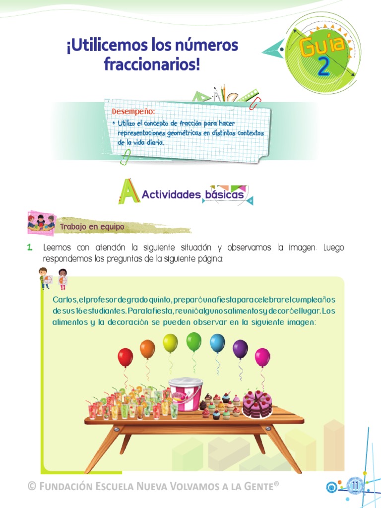 G5-Guia2-Utilicemos Los Numeros Fraccionarios | PDF | Matemática ...