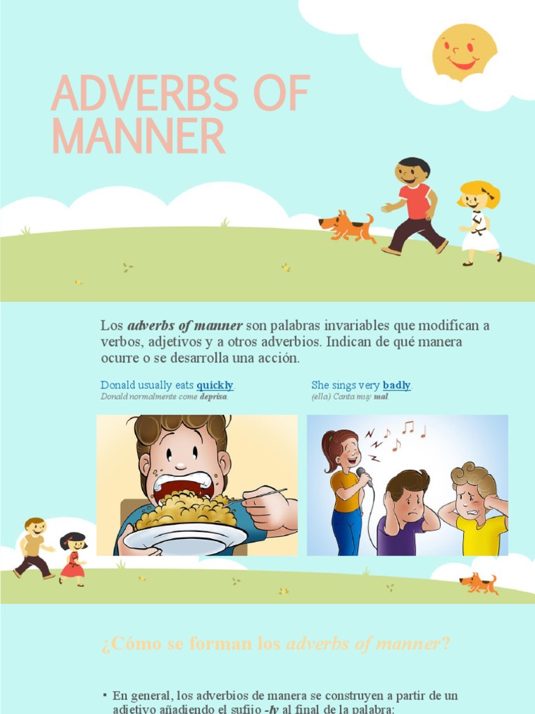 Adverbs of Manner | PDF | Gramática | Sintaxis
