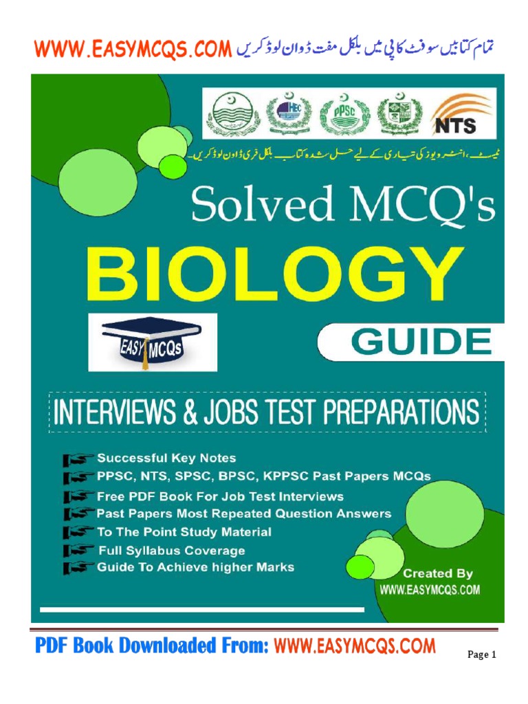 Biology MCQs with Answers: A Concise Guide to Solving Common Biology ...
