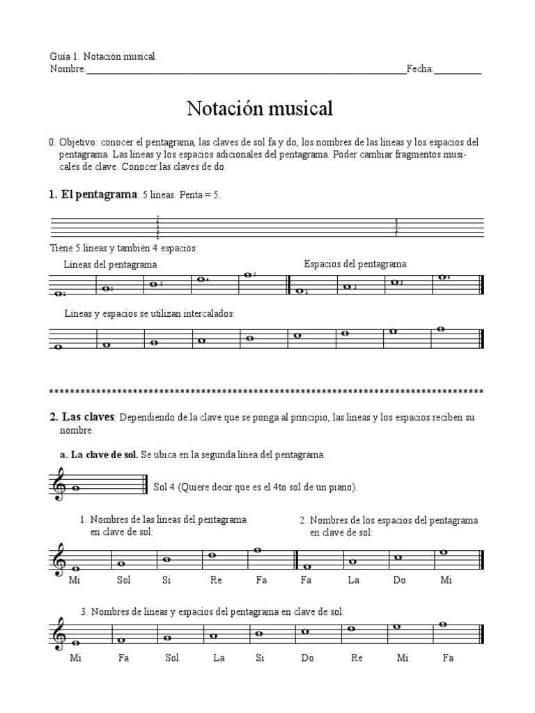 PENTAGRAMA | PDF | Clave | Musicología