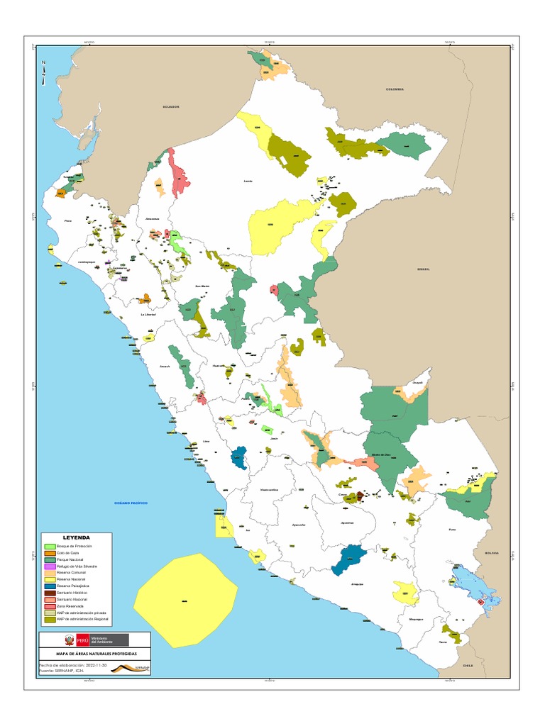 Mapa oficial de las Áreas Naturales Protegidas | PDF