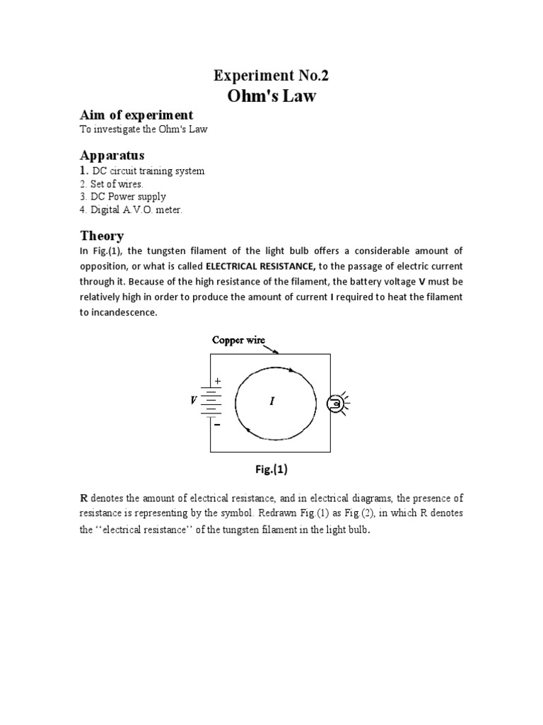 Experiment-2 - Final | PDF | Electrical Resistance And Conductance ...