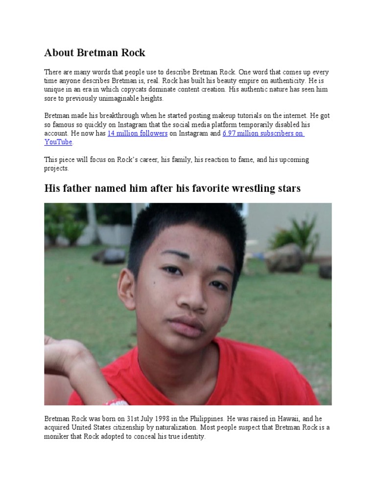 Everything You Need To Know About Bretman Rock | PDF