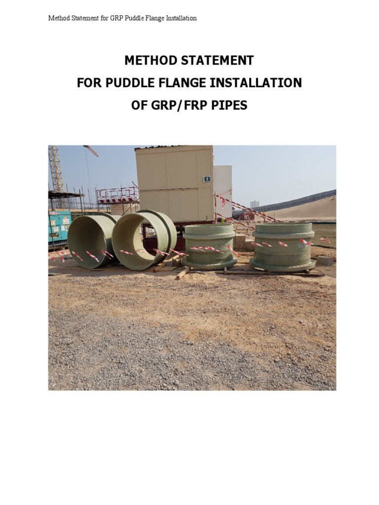 MEthdstatemet For GRP Pipe Puddle Flange Installation (Complete) | PDF ...