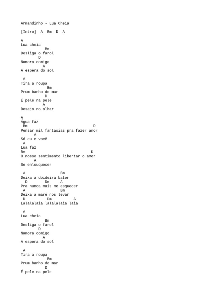 Armandinho - Lua Cheia | PDF