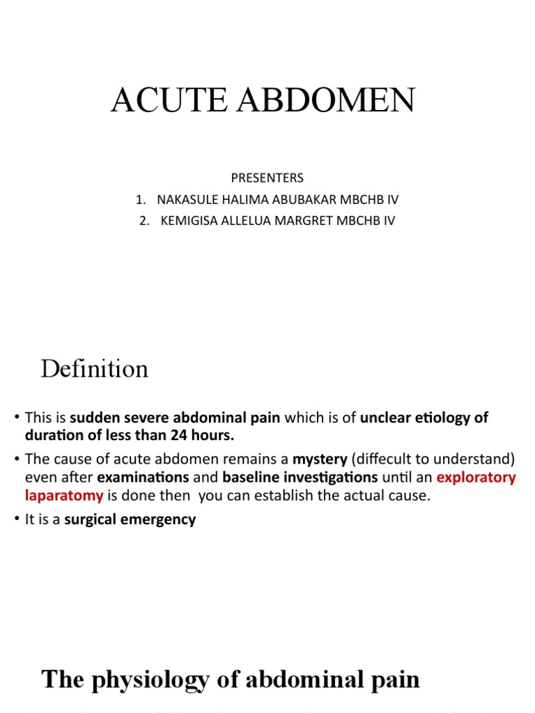 16-Acute Abdomen | PDF | Abdomen | Pain