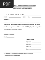 Fit To Work Form | PDF | Medical Diagnosis | Medical Record