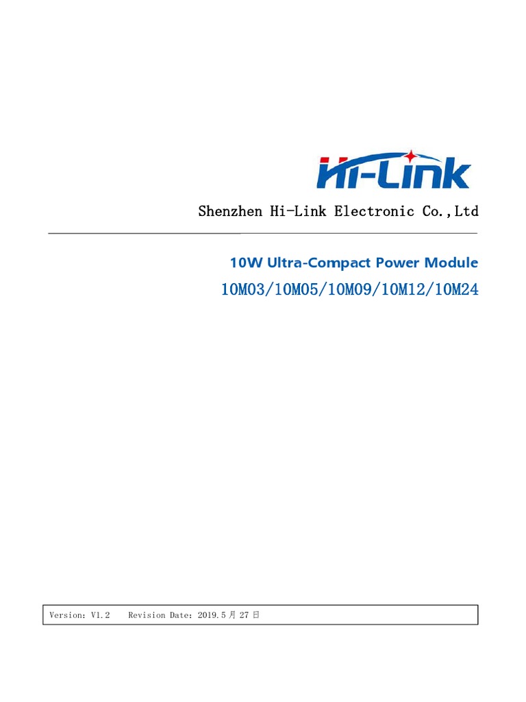 HLK-10M05 Datasheet | Download Free PDF | Capacitor | Power Supply