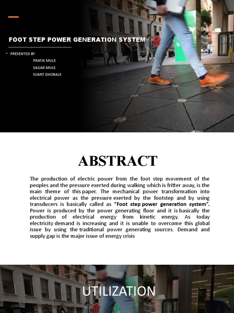 FOOT STEP POWER GENERATION | PDF