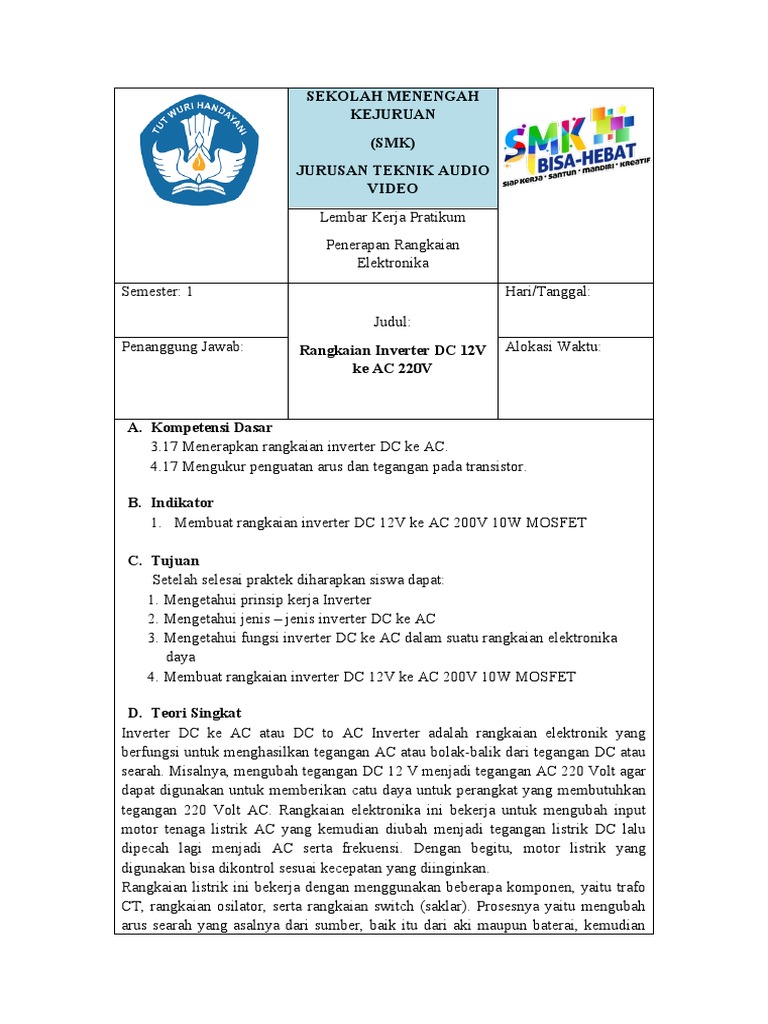 Rangkaian Inverter | PDF | Teknologi & Rekayasa