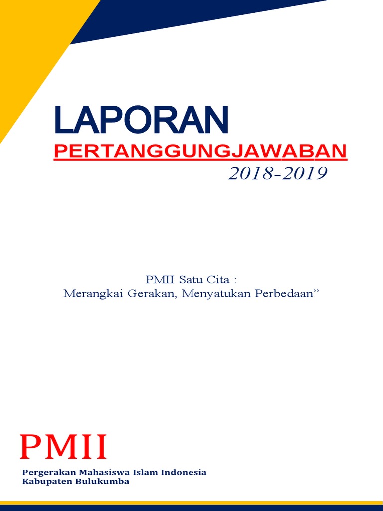 Laporan Pertanggungjawaban PMII Bulukumba 2018-2019 | PDF | Karier ...