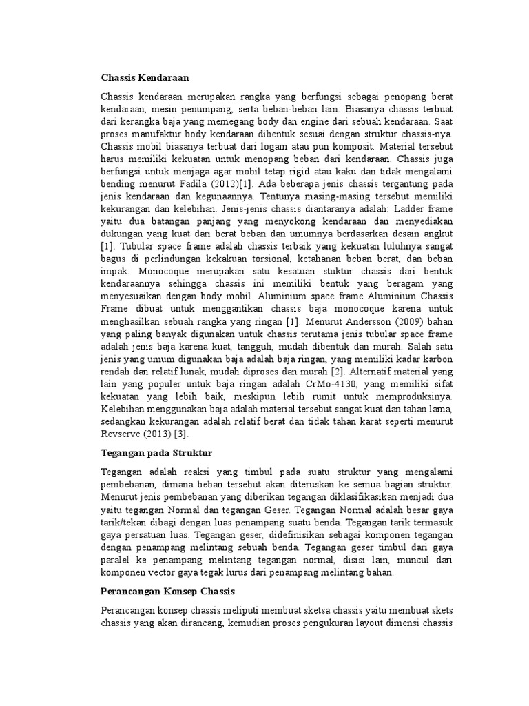 Jenis dan Desain Chassis Kendaraan | PDF | Teknologi & Rekayasa