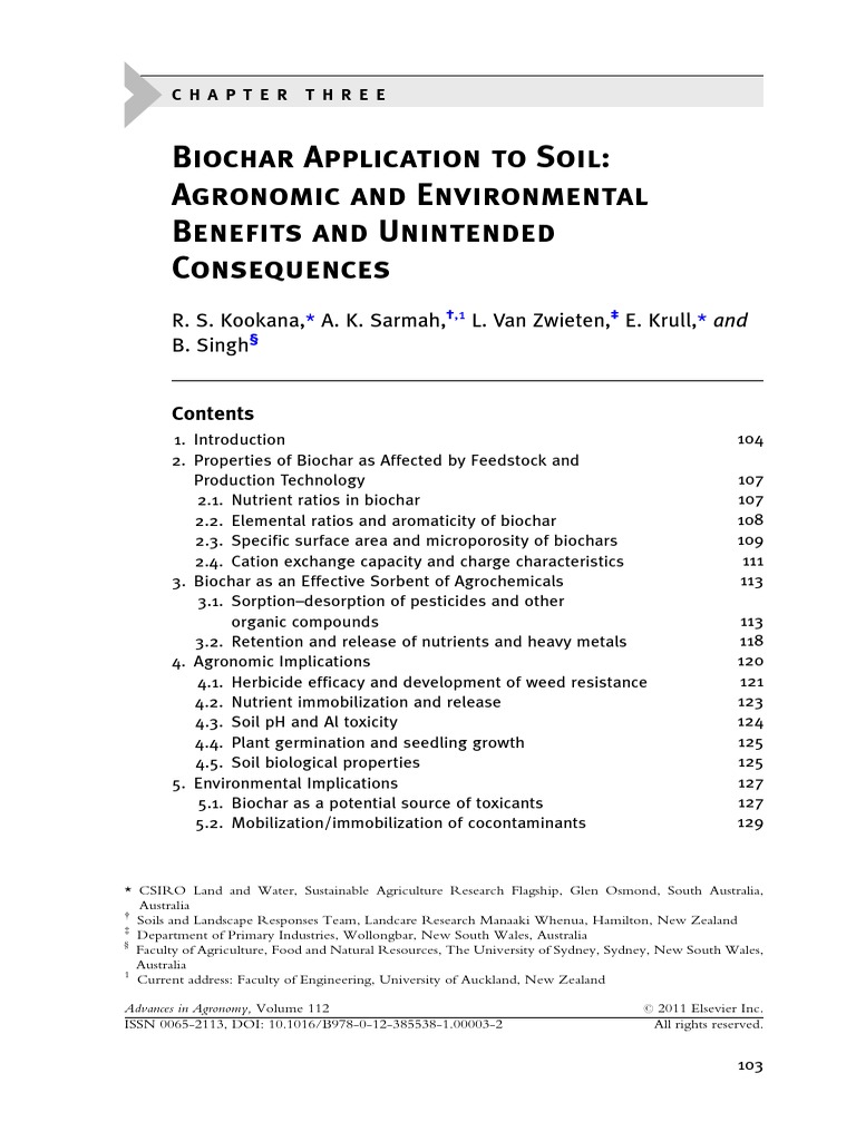 Biochar Application To Soil Agronomic An | PDF | Soil | Pyrolysis