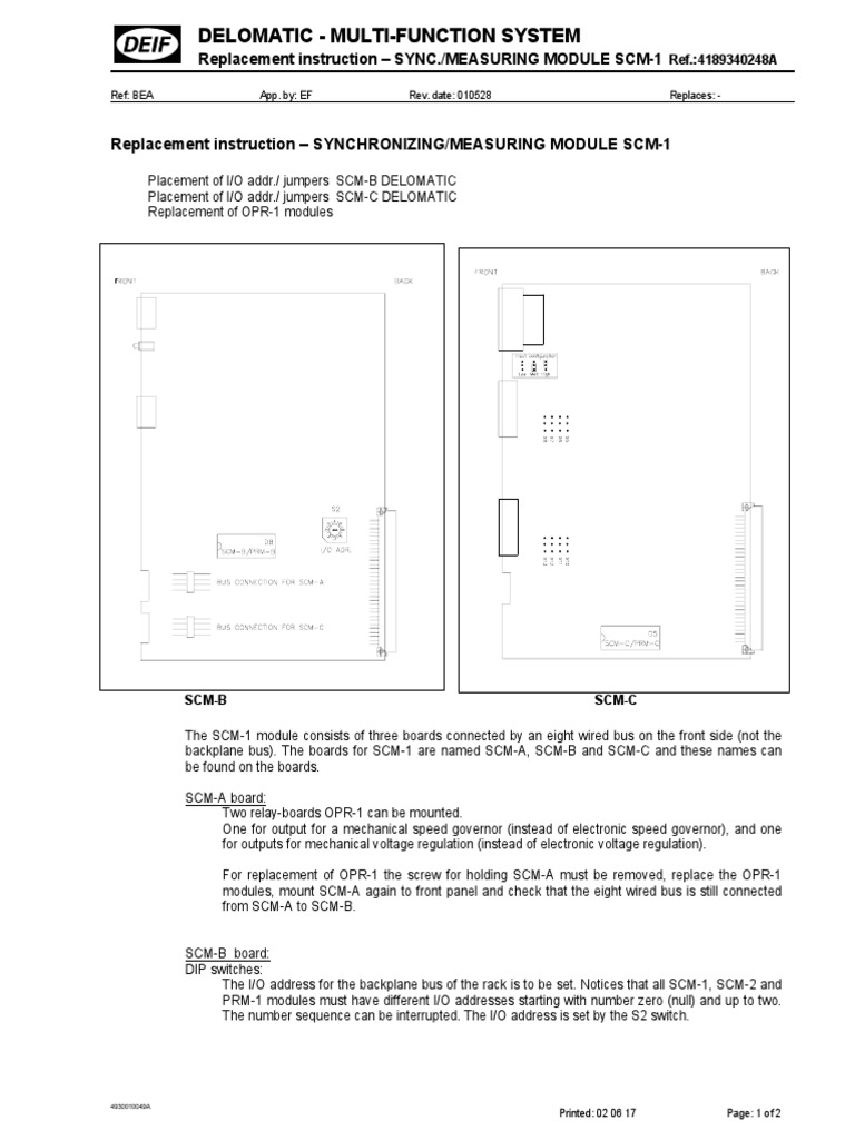 SCM-1 Module Replacement Guide | PDF | Electrical Components ...