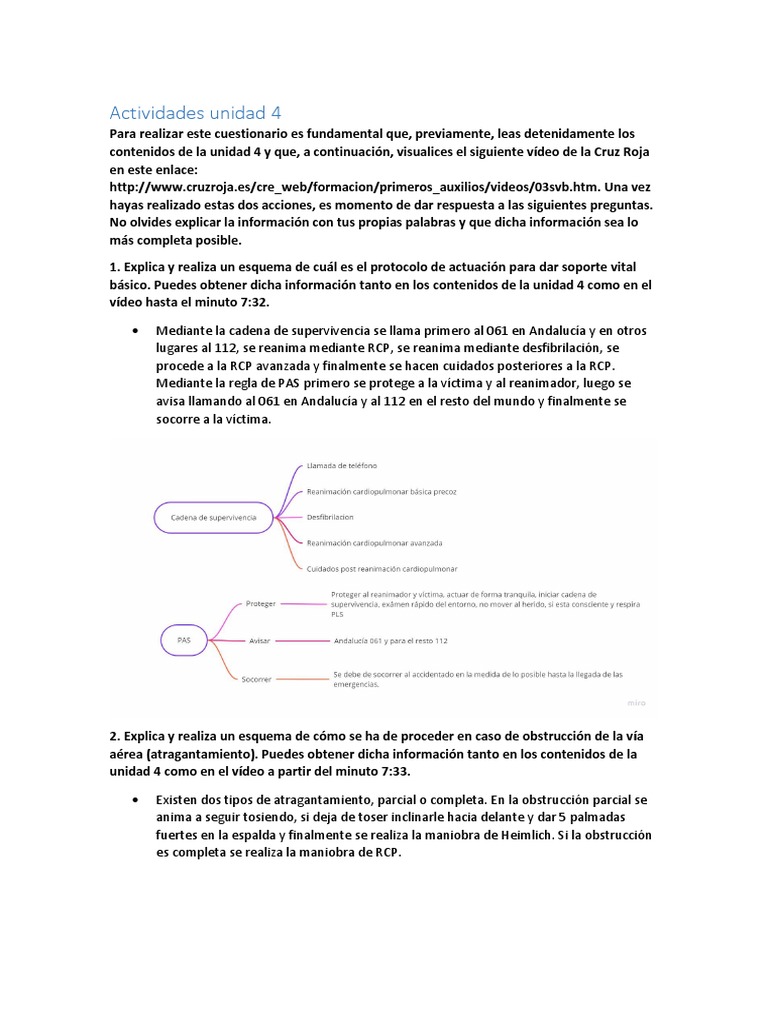 Actividades Unidad 4 | PDF