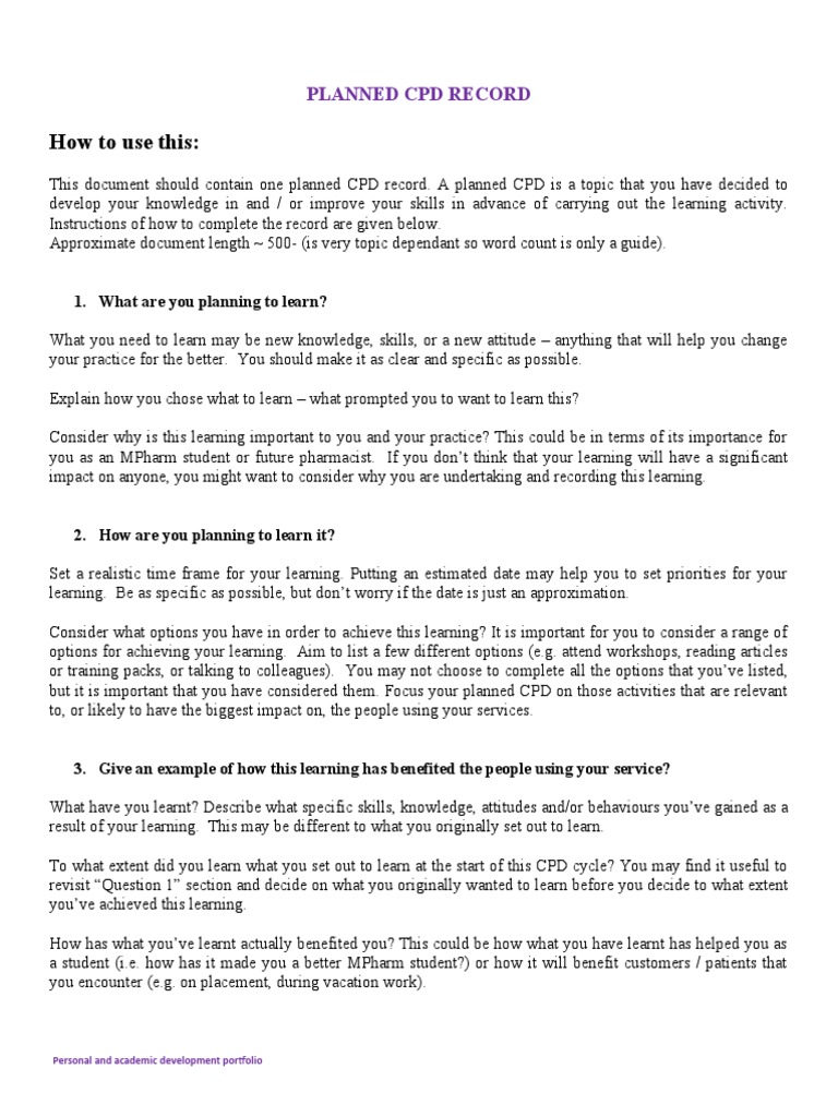 CPD 10 | Download Free PDF | Infection | Learning