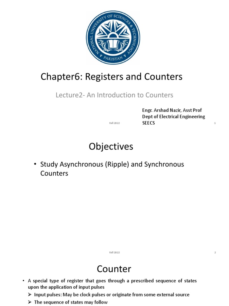 Lecture2 Chapter6 - An Introduction To Counters | PDF | Electronics | Electronic Engineering