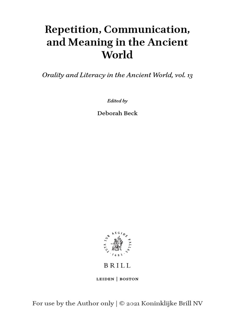 Homer 'S Uses of Myth, in A Companion To Greek Mythology, Ken Dowden ...