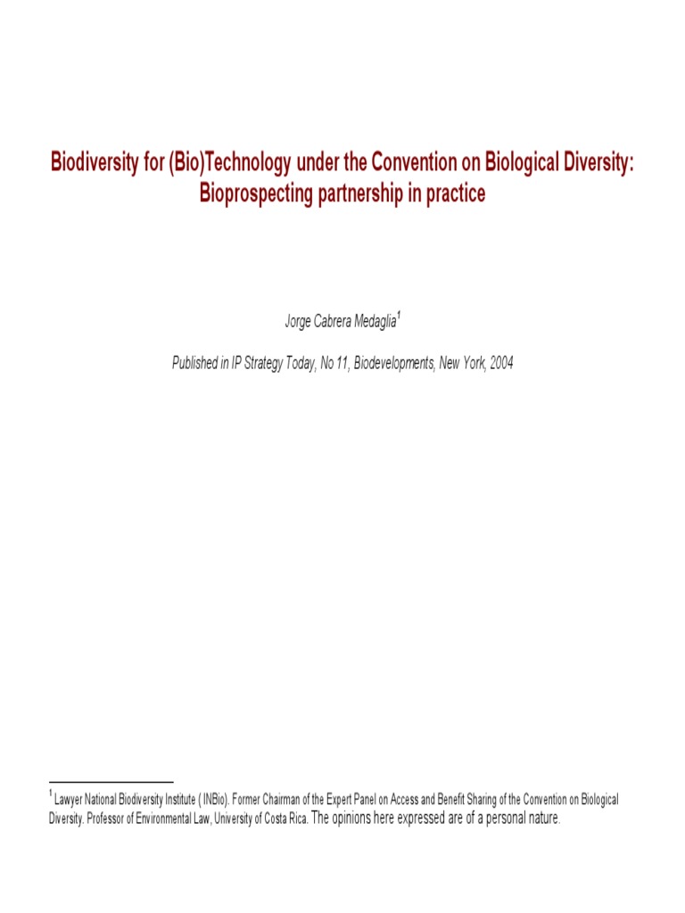 Partnerships for Conservation: Costa Rica's National Biodiversity ...