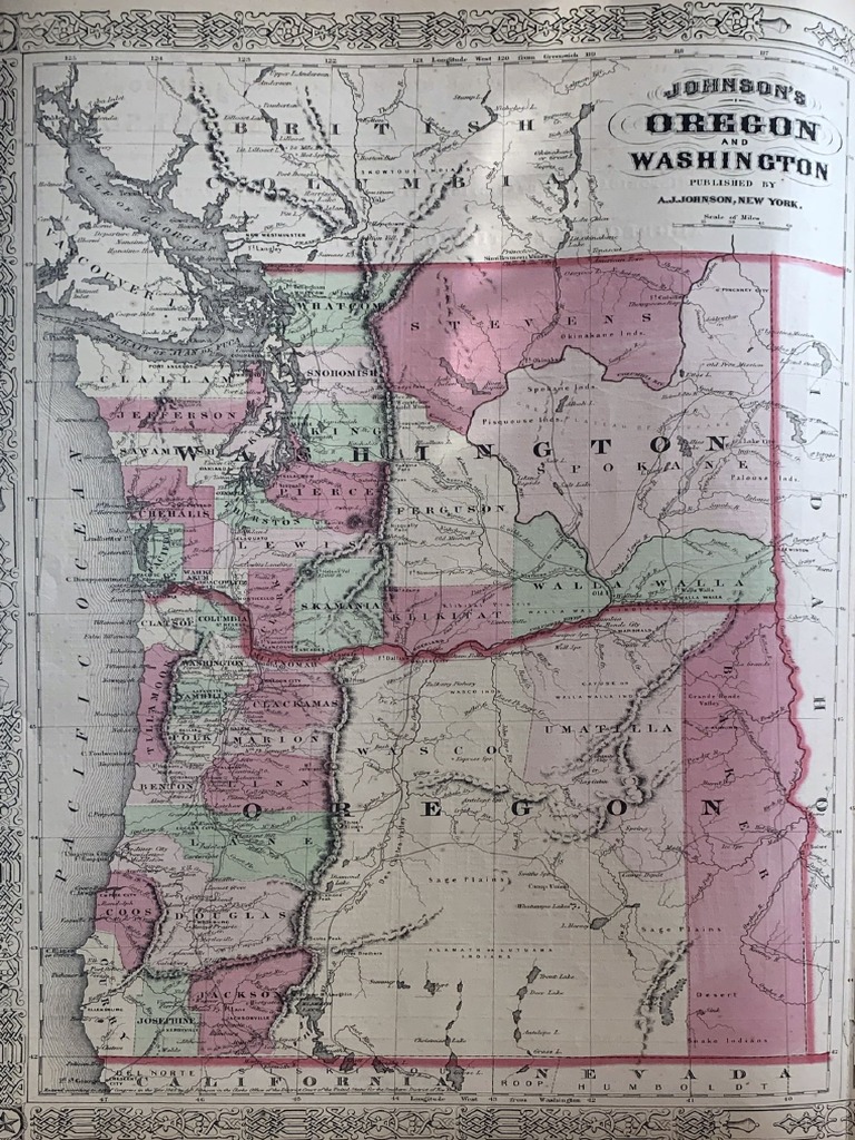 The Territories of Washington and Oregon 1860 | PDF