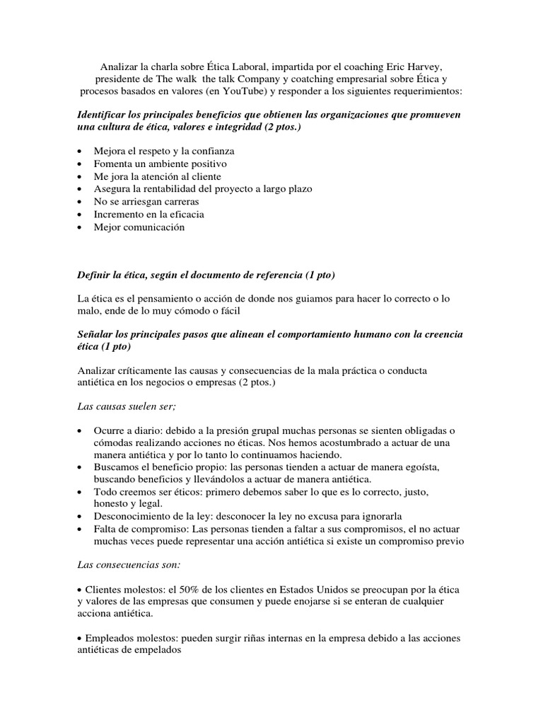 Etica Laboral | PDF | Comportamiento | Sicología