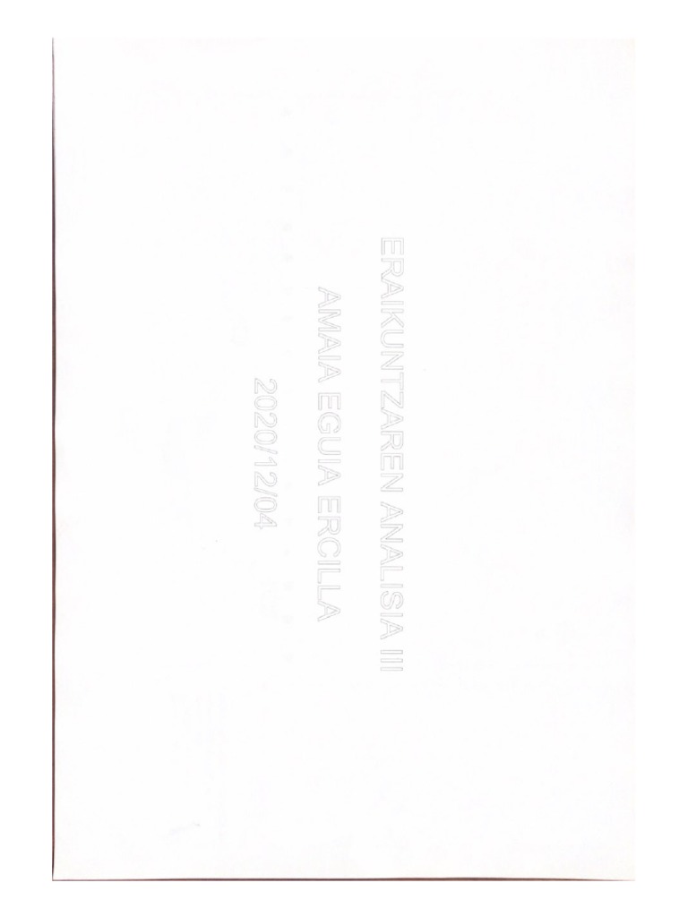 Eraikuntzaren Analisia III Entrega | PDF Eraikuntzaren Analisia III Entrega | PDF