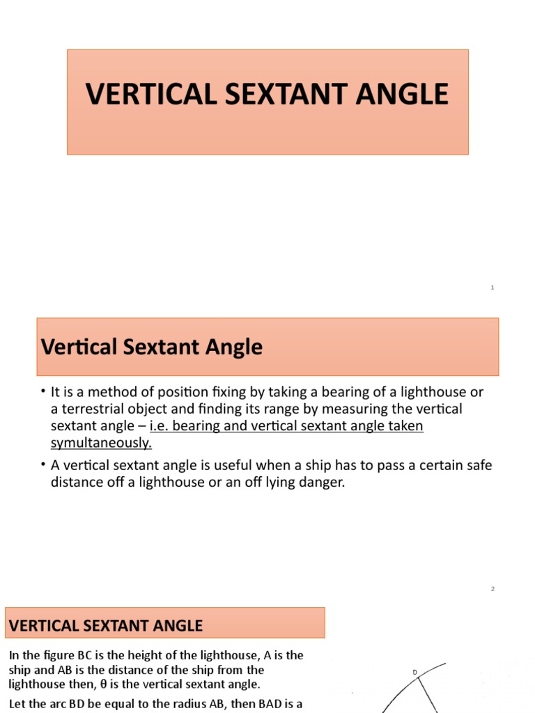 CP 1-7 - PPT - Vertical Sextant Angle | PDF