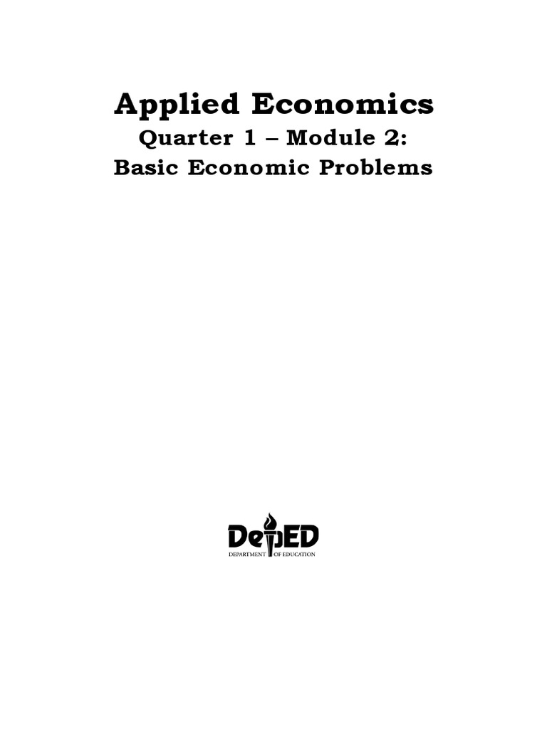 Applied Economics Module 2 | PDF | Economics | Resource
