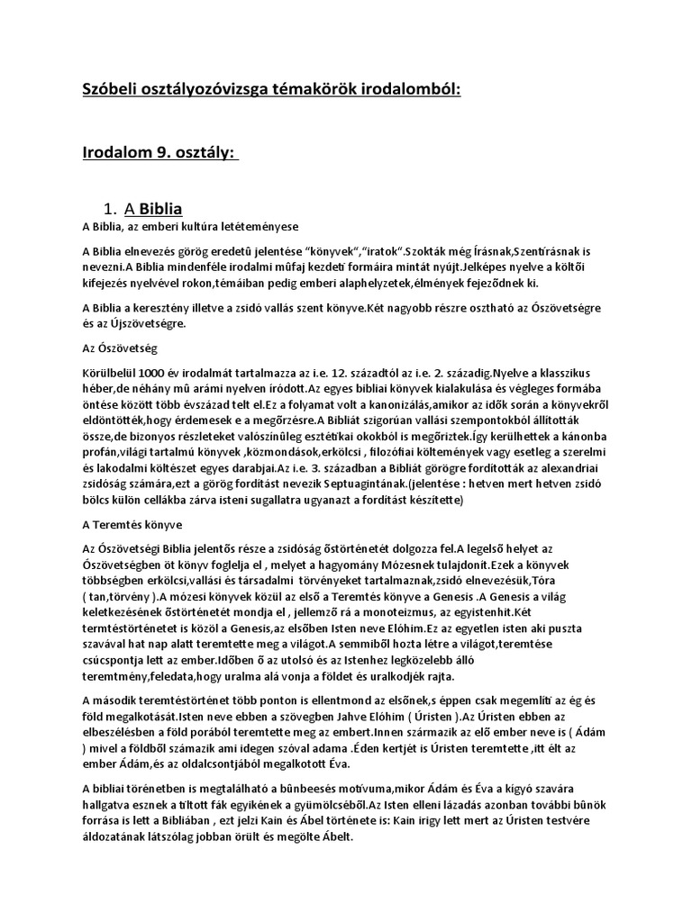 irodalom 9. kidolgozott | PDF