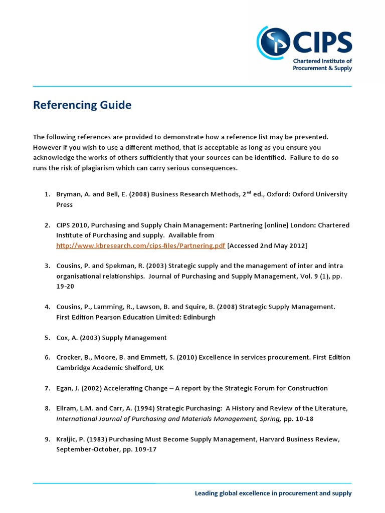 CAP Assignment Referencing Guide v1.0 | PDF | Procurement | Supply Chain Management