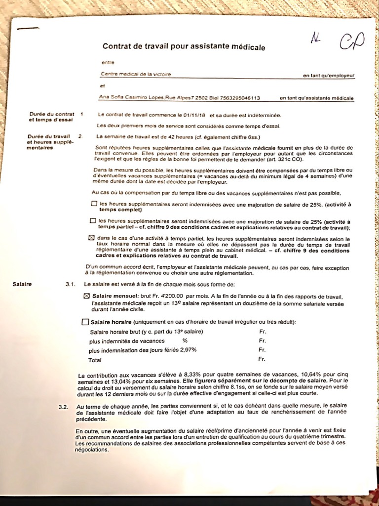 Contrat de Travail | PDF