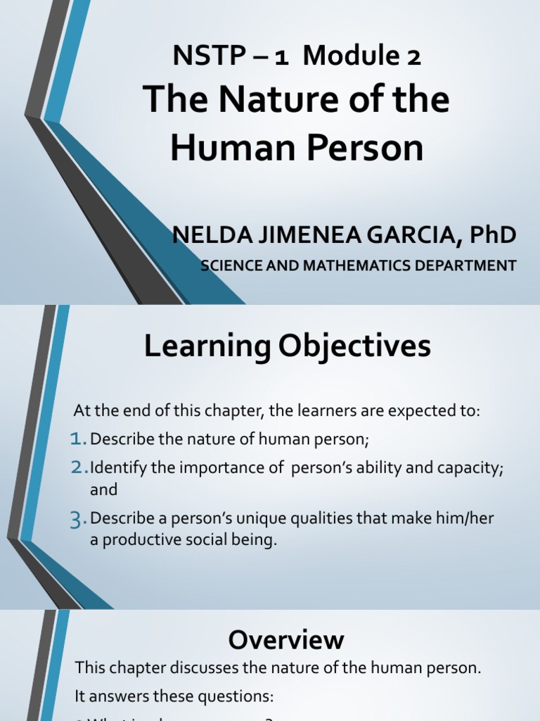 Understanding the Human Person's Nature | PDF | Self Actualization ...