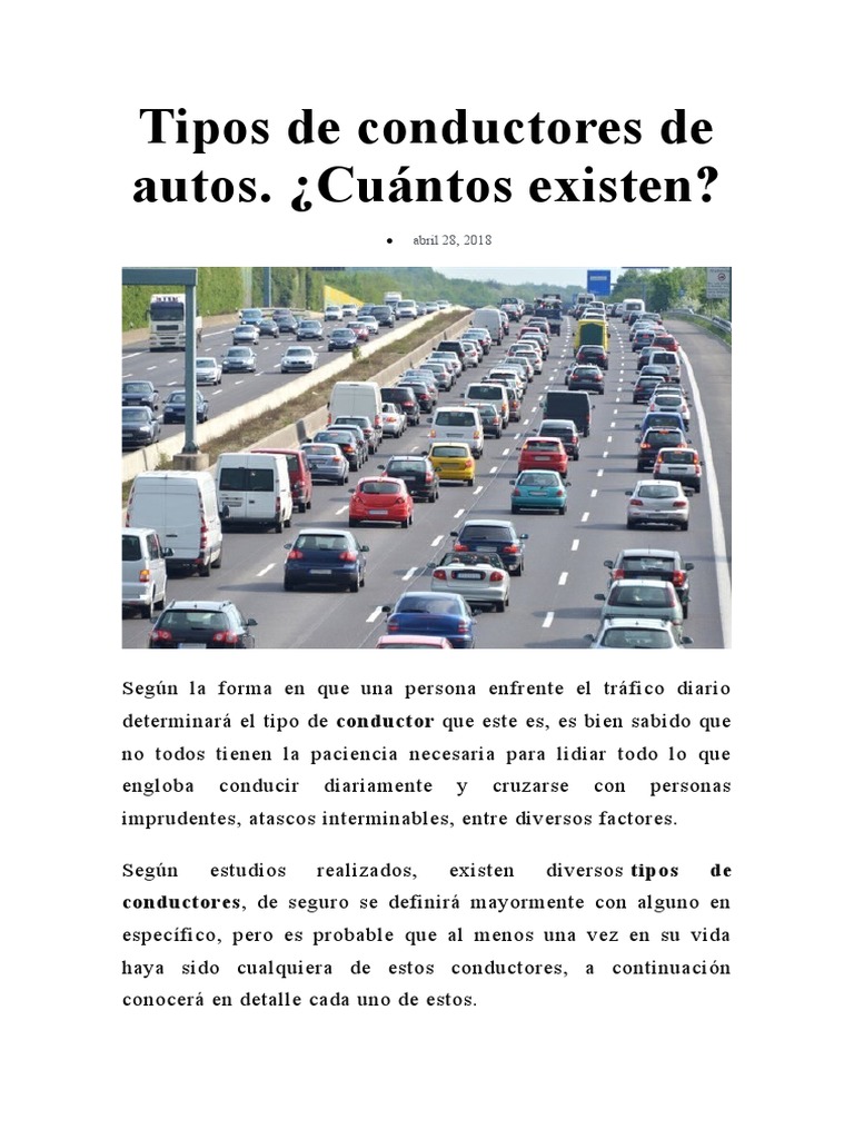 Tipos de Conductores de Autos | PDF | Crecimiento personal y ...
