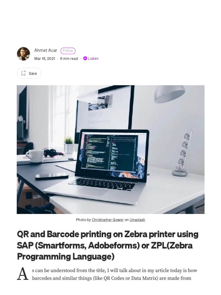 Qr And Barcode Printing On Zebra Printer Using Sap Smartforms Adobeforms Or Zpl Zebra 