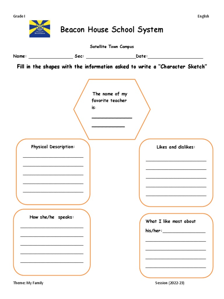 Character Sketch Template for Students | PDF | Career & Growth