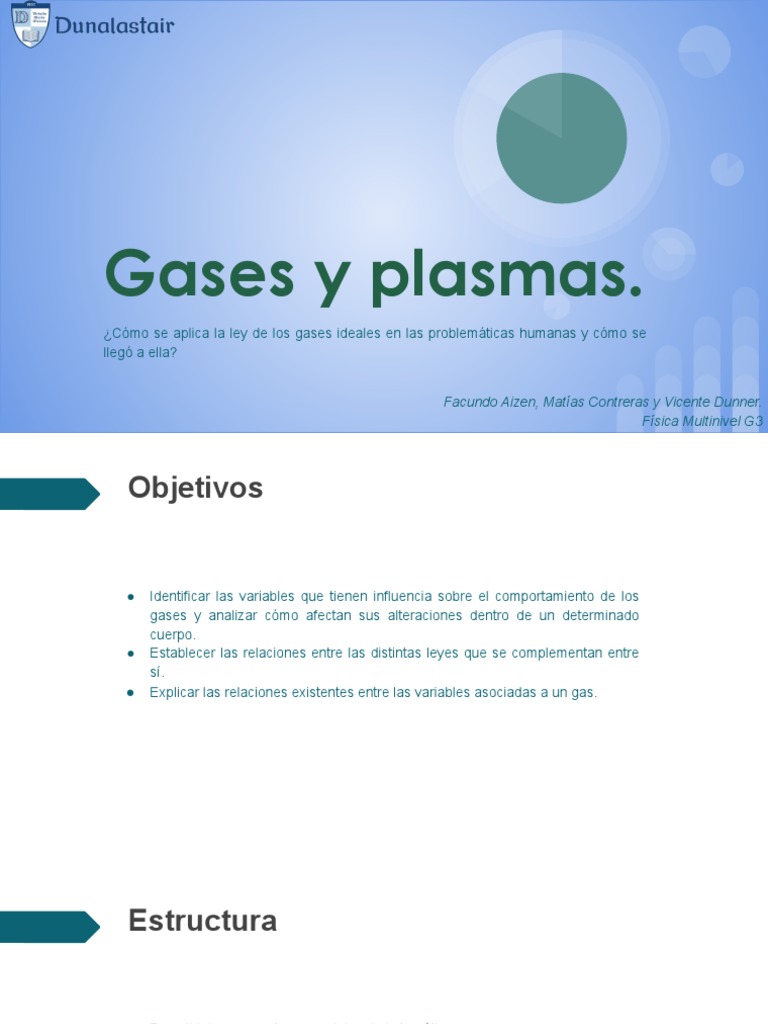 Leyes de Gases Ideales y Plasmas | PDF | Gases | Plasma (Física)
