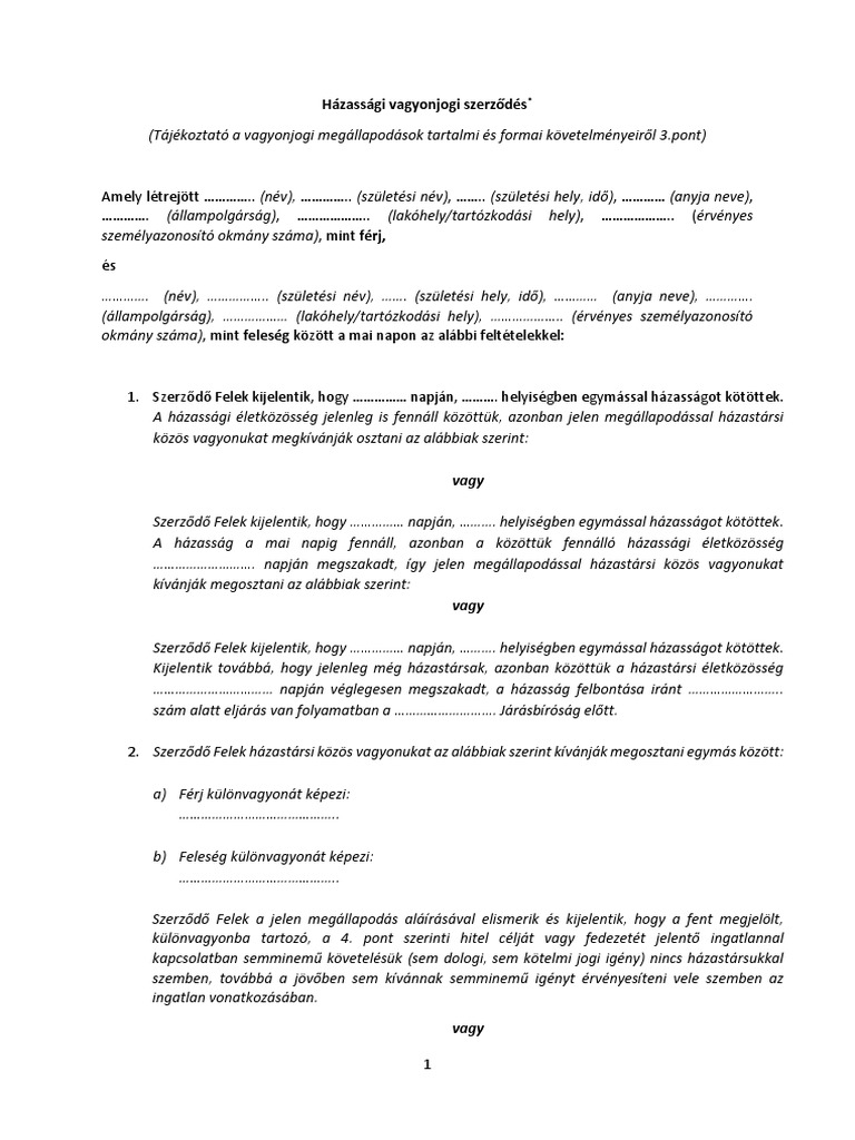 Vagyonjogi Megall Hazas 3 | PDF