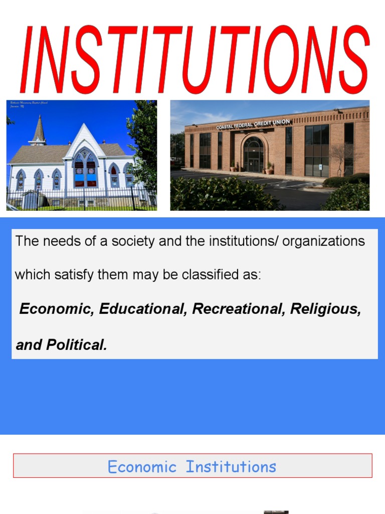 Types of Social Institutions | PDF | Lifestyle