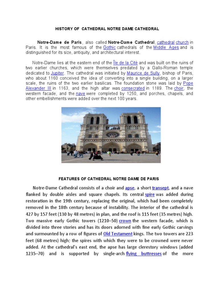 A Detailed History and Restoration of Notre-Dame Cathedral in Paris ...