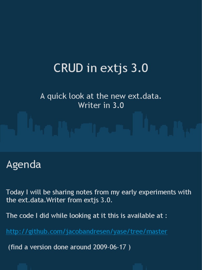 Crud In Extjs 3 0 Pdf Ext Js Representational State Transfer