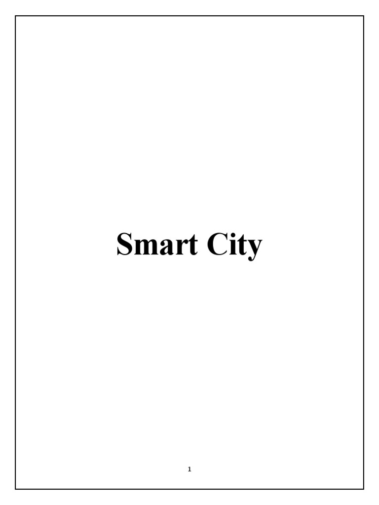 Smart City | PDF | Internet Of Things | City