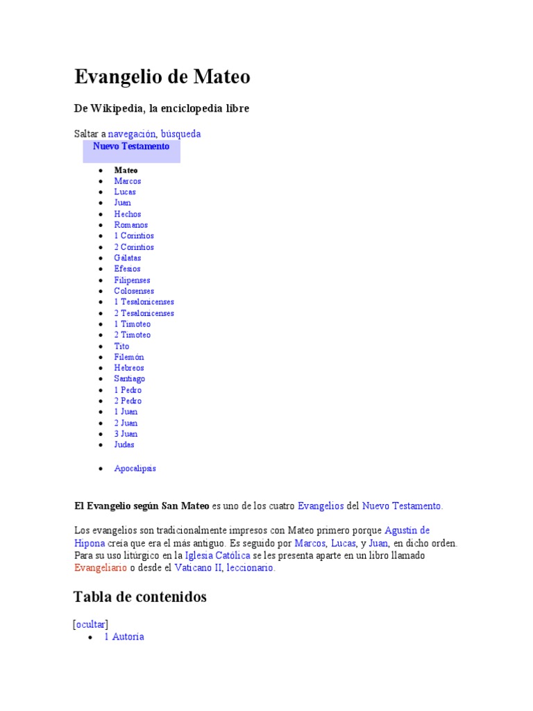 Evangelio de Mateo | PDF | Evangelio de Mateo | Jesús