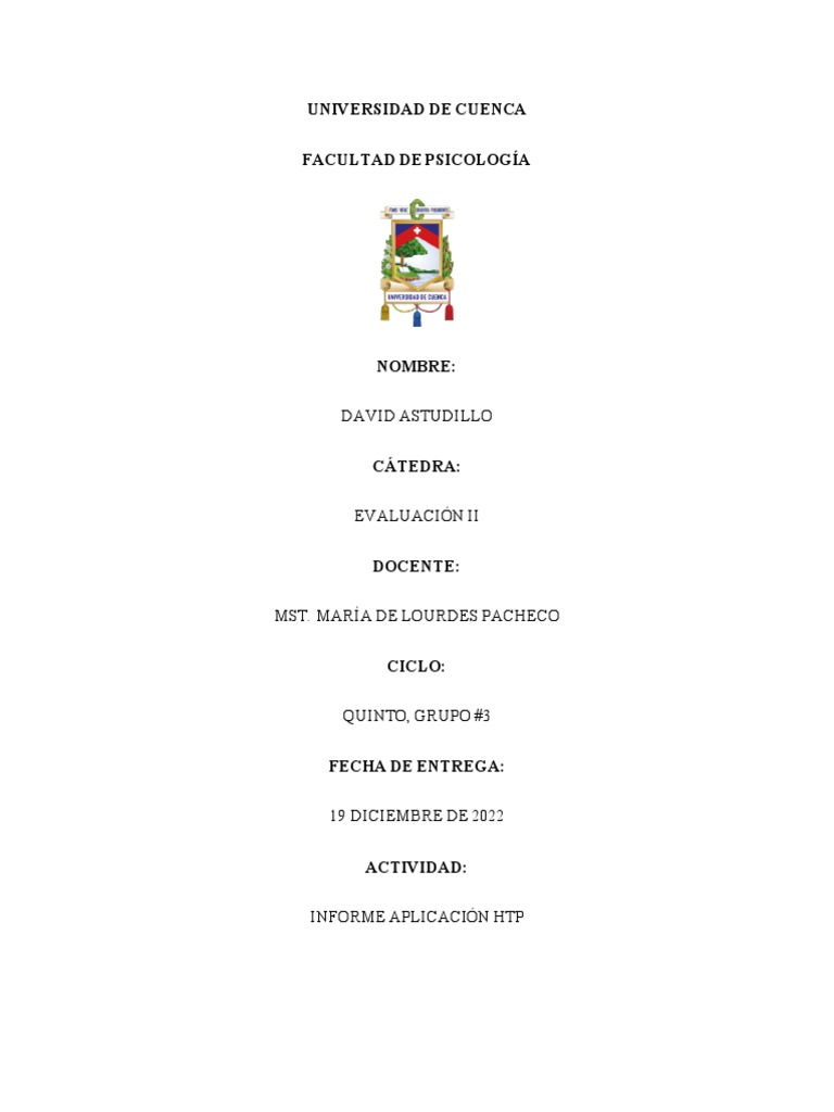 Informe H-T-P | PDF | Aprendizaje