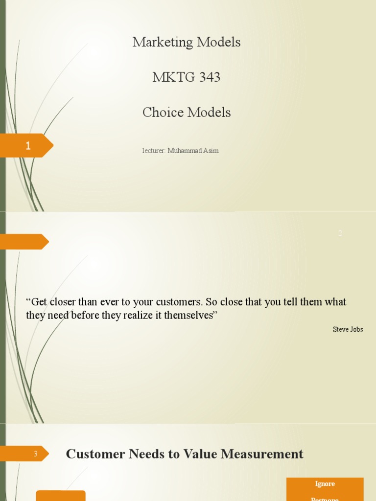 Choice Models | PDF | Marketing | Customer