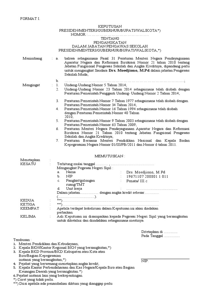 Format Dupak Pengawas | PDF | Karier & Perkembangan | Pengelolaan Keuangan & Uang