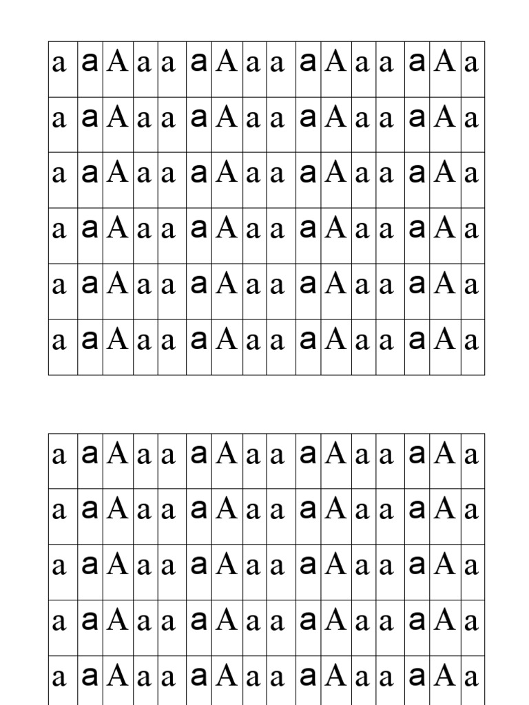 Repetition of the Letter Sequence "a aAa | PDF