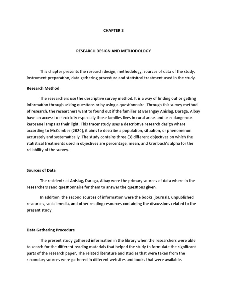 Chapter 3 | PDF | Survey Methodology | Questionnaire