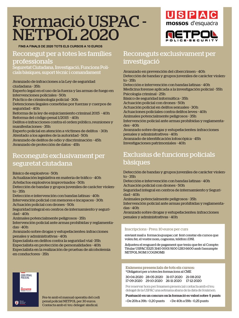Uspac Netpol 2020 | PDF | Policía | Ley común